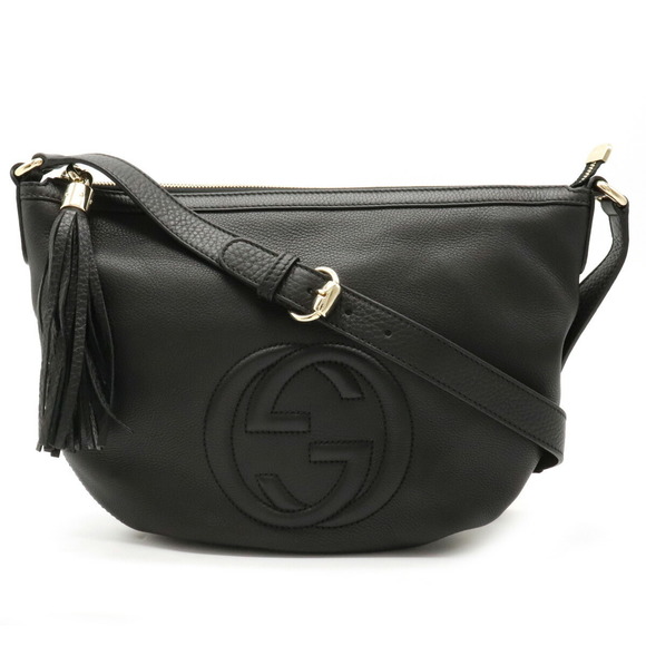 Gucci | Bags | Gucci Soho Interlocking G Fringe Tassel Leather Crossbody Bag Black | Poshmark